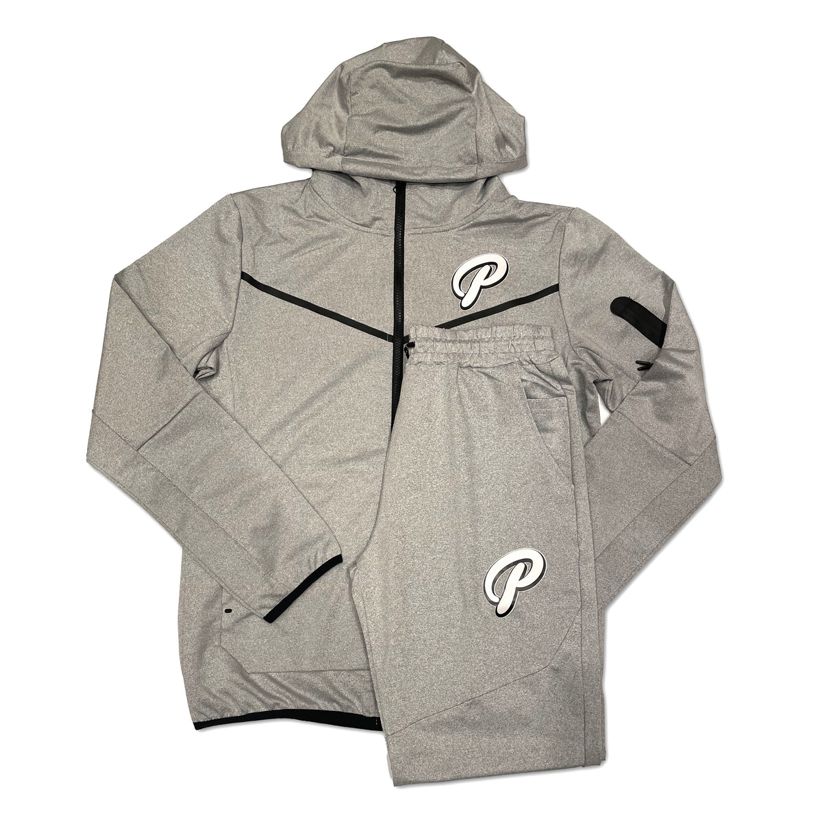 P Tech Fleece Sweatsuit - Gray – Pie-Rx Clothing