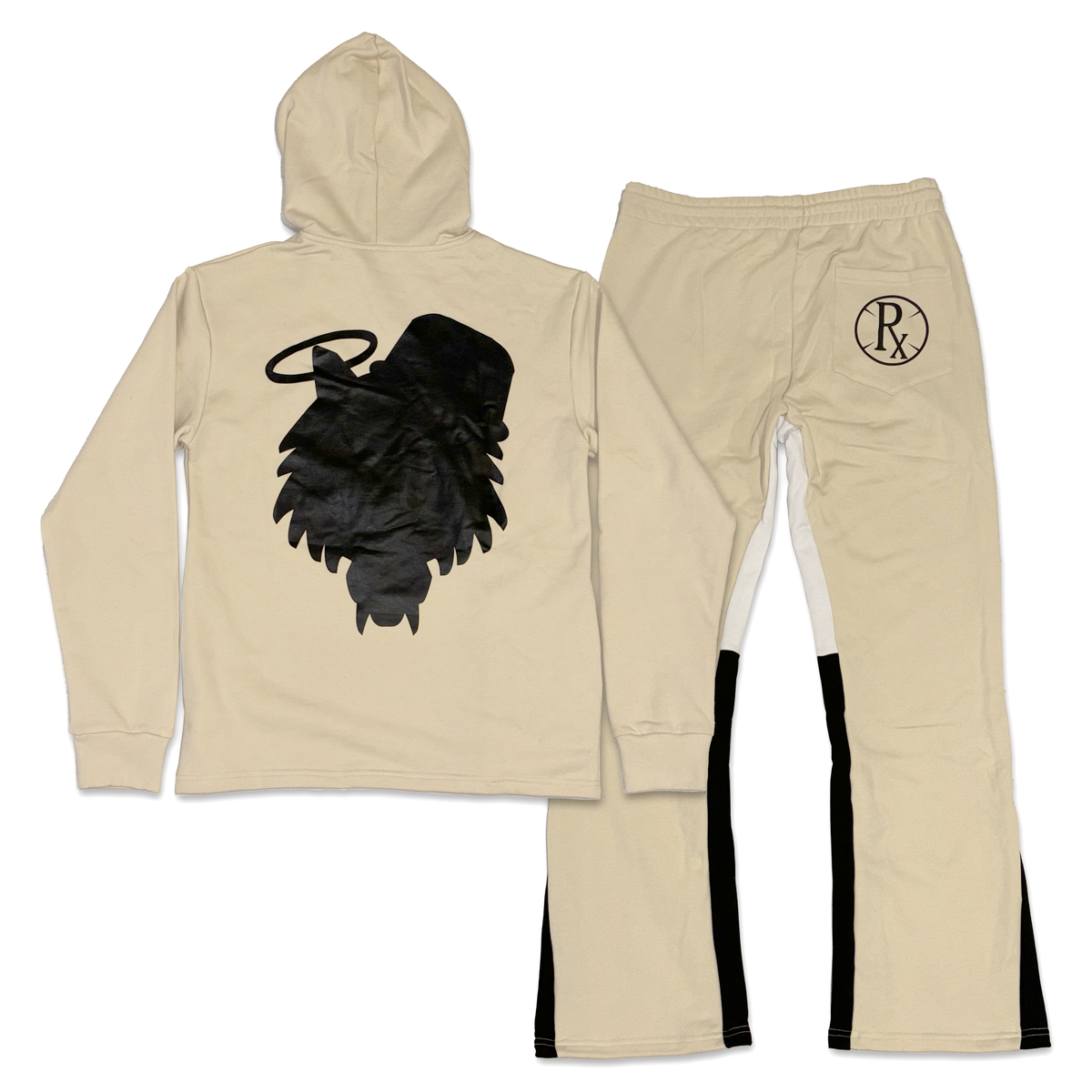 Rx Flare Sweat Suit - Cream/Black – Pie-Rx Clothing
