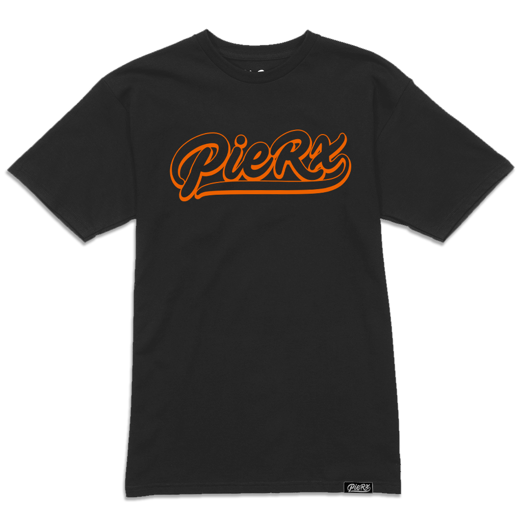 Whip Game Tee - Black/Orange – Pie-Rx Clothing
