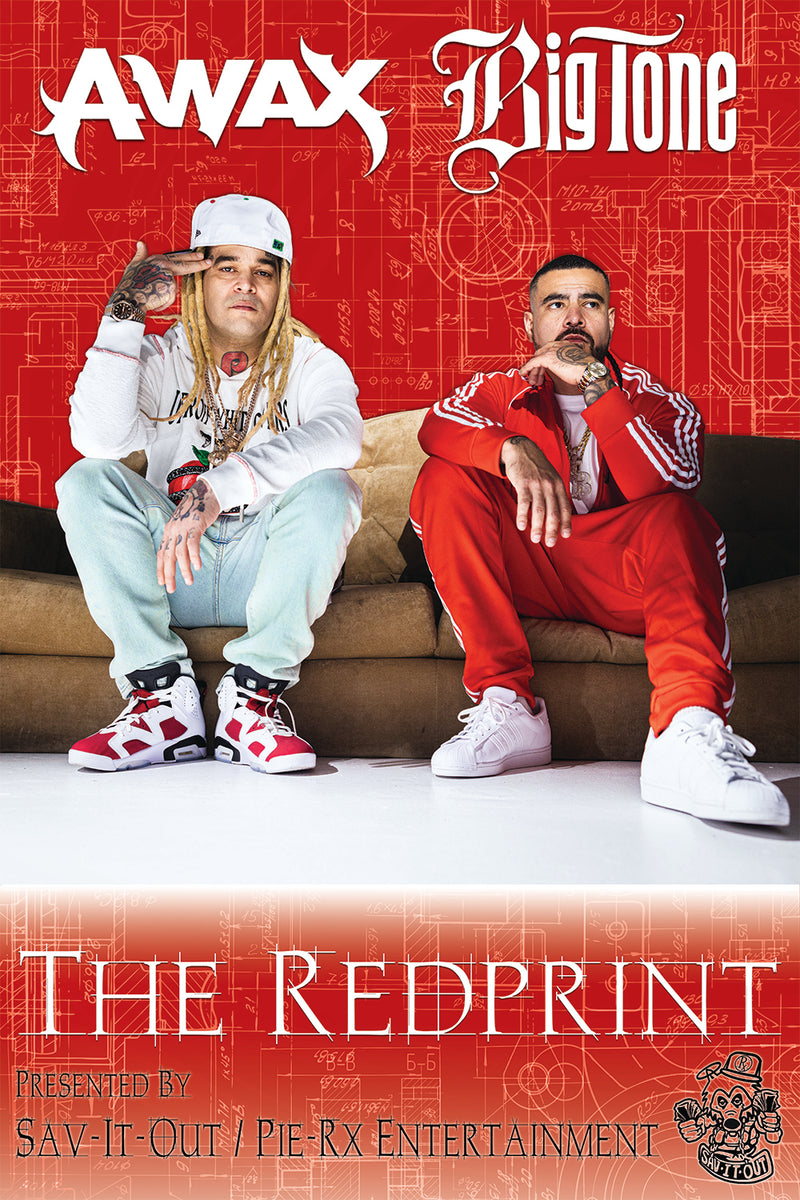 Big Tone & A-Wax - The Redprint Poster 24" x 36" – Pie-Rx Clothing