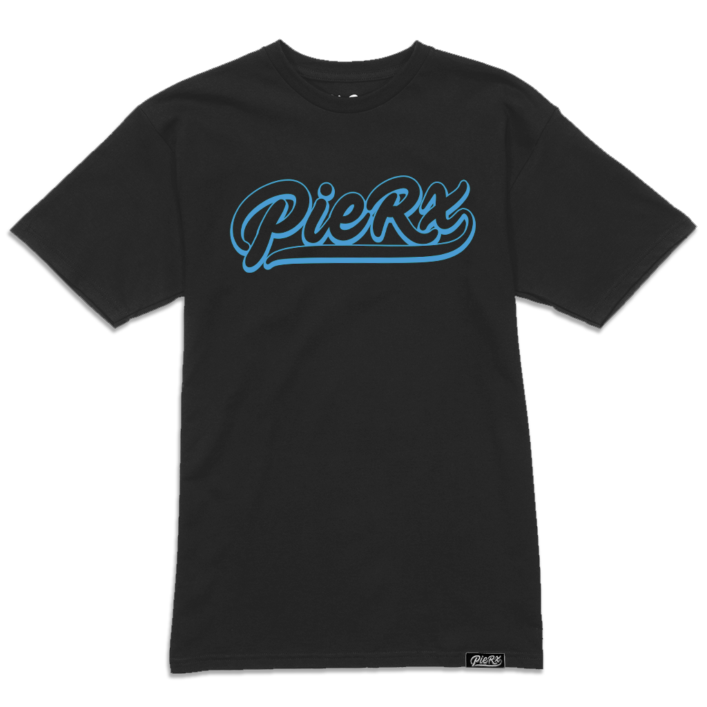 Whip Game Tee - Black/Powder Blue – Pie-Rx Clothing