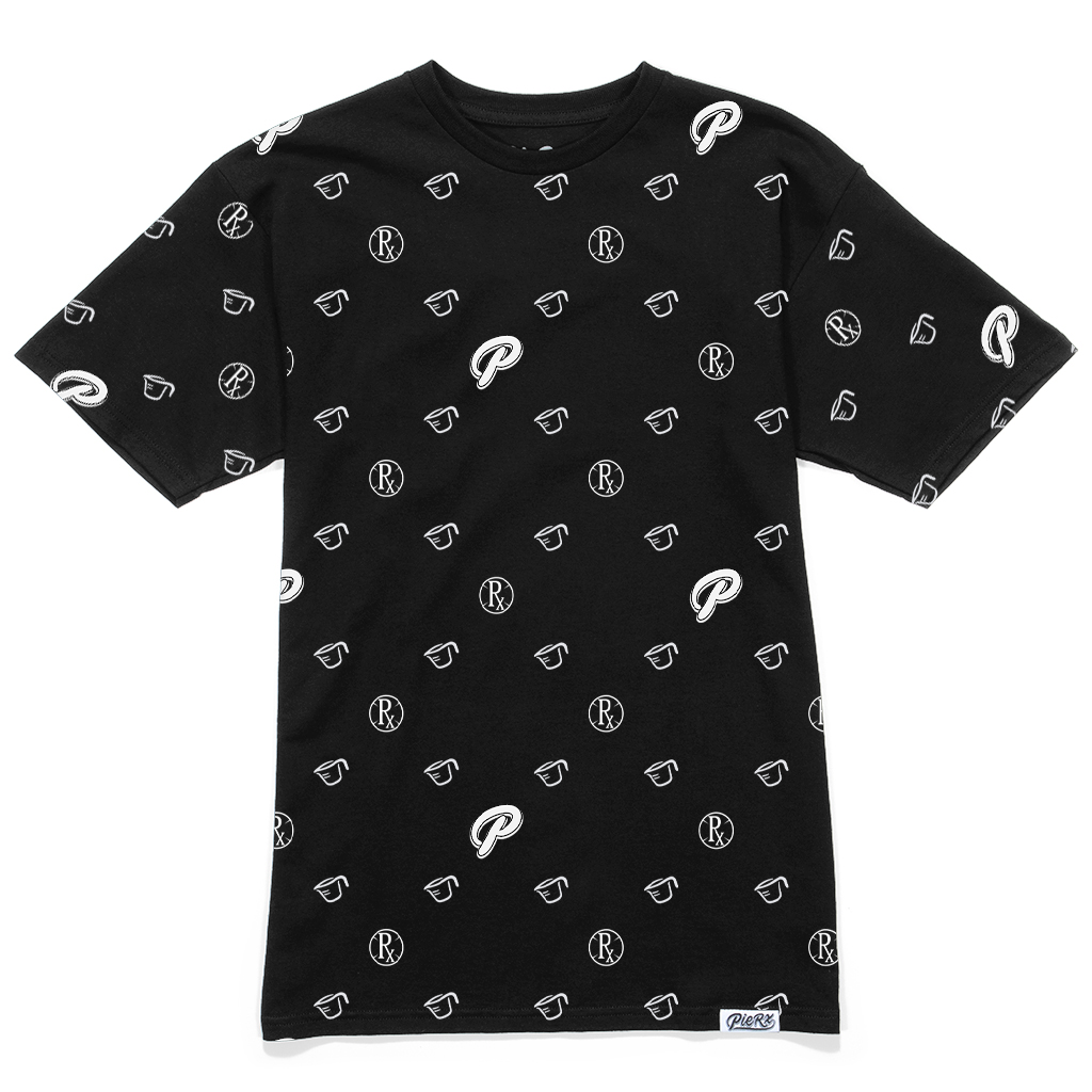 Rx Pattern Tee - Black – Pie-Rx Clothing