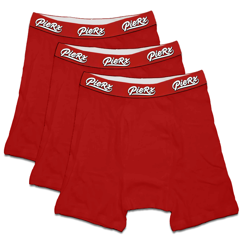 Whip Game Boxer Briefs - Red (3-Pack) – Pie-Rx Clothing
