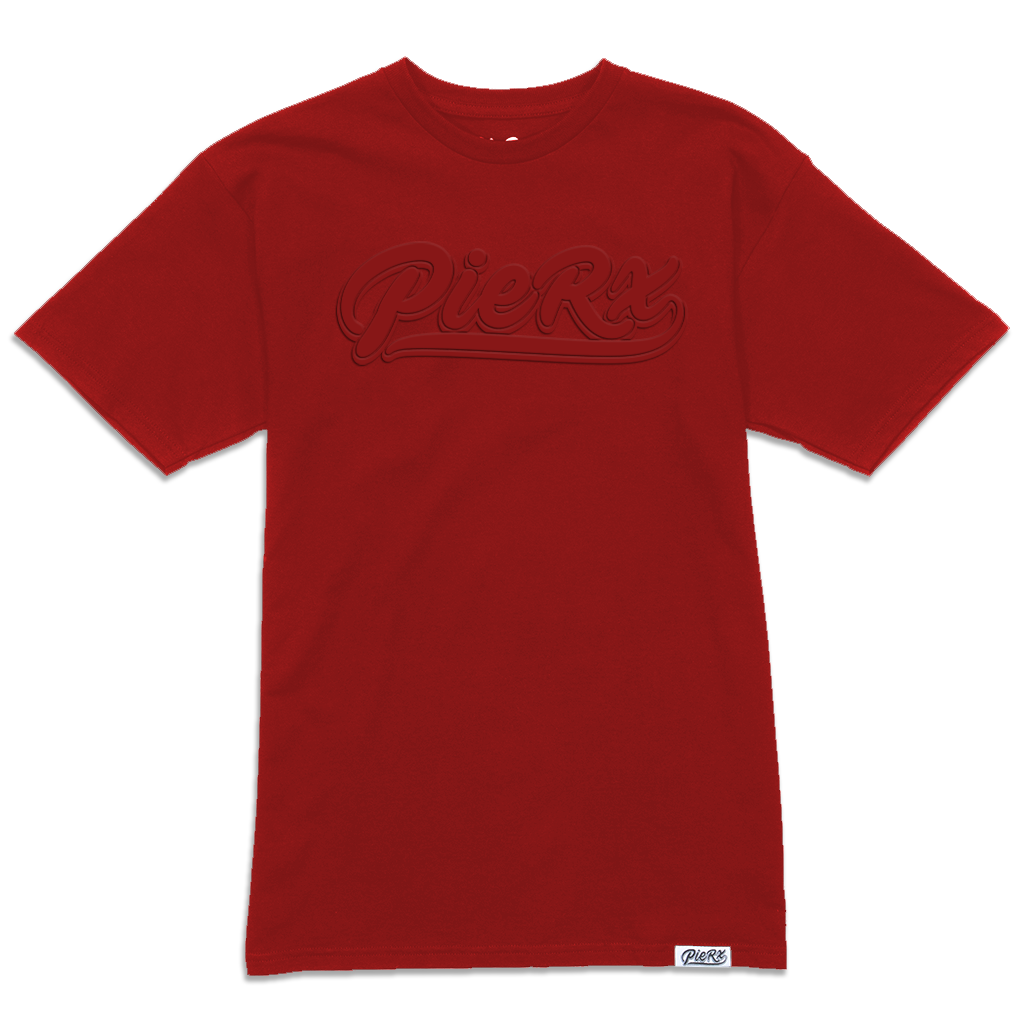 Embossed Whip Game Tee - Red – Pie-Rx Clothing