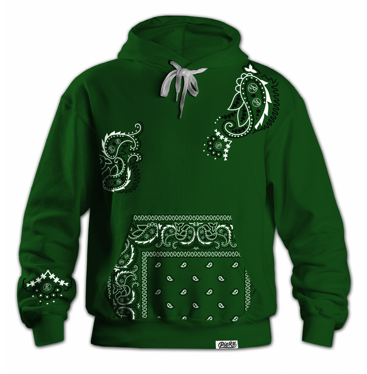 Rx Paisley Hoodie - Green – Pie-Rx Clothing