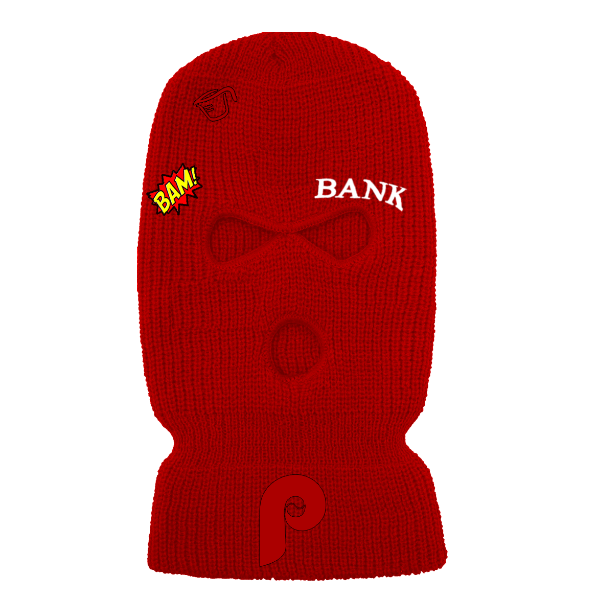 Ski Mask - A-Wax Tattoos - Red – Pie-Rx Clothing