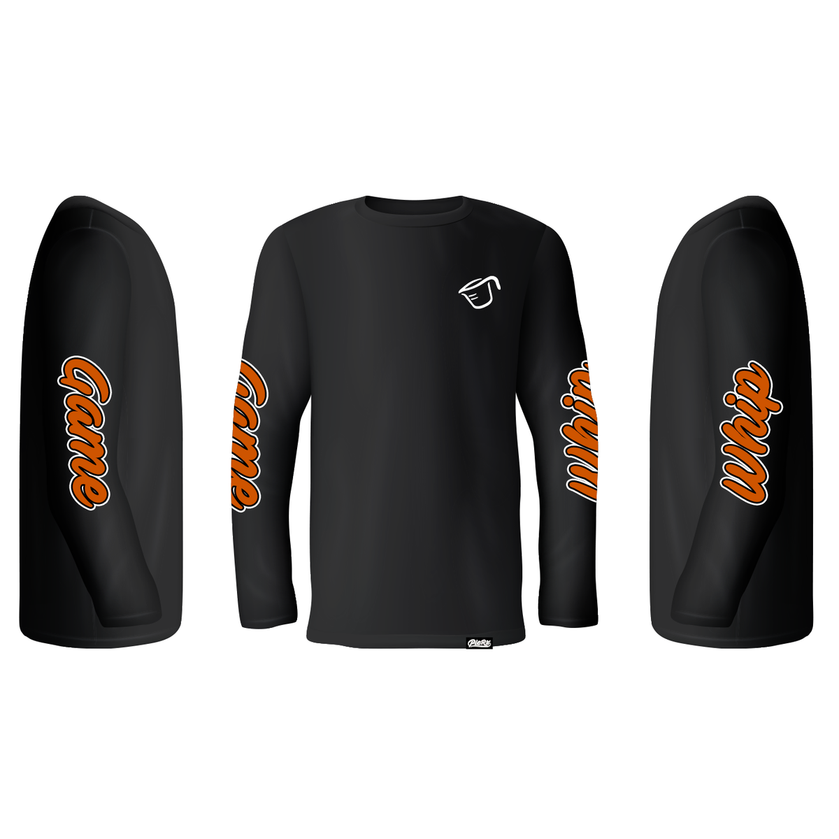 Long Sleeve "Whip Game" Tees - Orange/Black – Pie-Rx Clothing