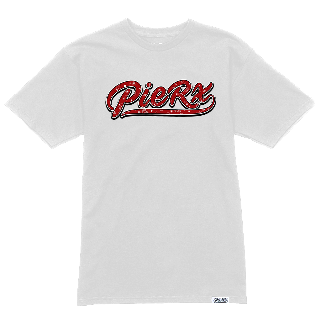 Whip Game Red Paisley Tee - White – Pie-Rx Clothing