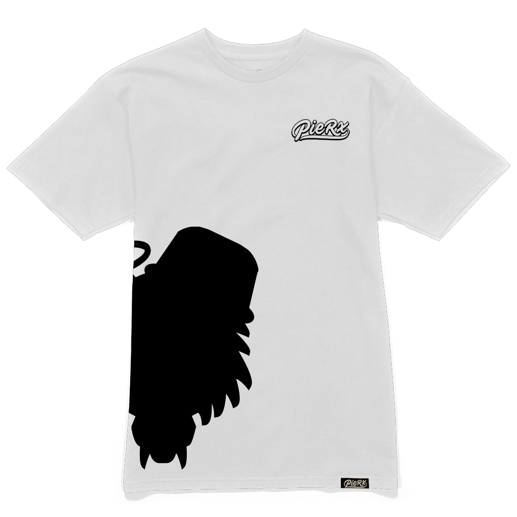 Wolf Silhouette Tee - White/Black – Pie-Rx Clothing